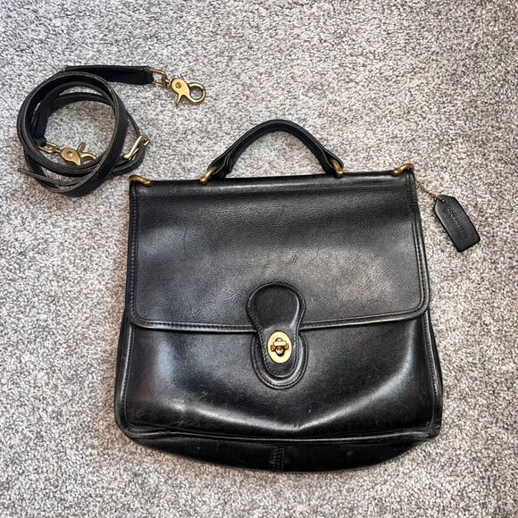 Coach | Bags | Vintage Coach 9927 Glovetanned Leather Willis Black ...